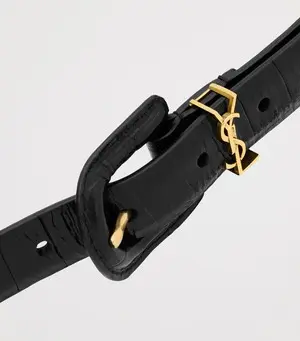 Saint Laurent Calfskin Cassandre Belt