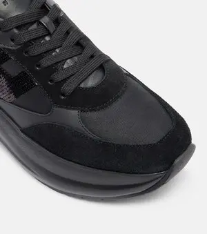 Hogan Maxi I Active Suede-trimmed Sneakers