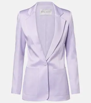 Nina Ricci Crepe Satin Blazer - Purple
