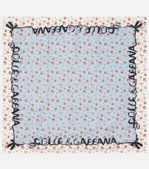 Dolce & Gabbana Floral Silk Twill Scarf - Multicoloured