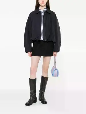 JNBY Cropped Zip Jacket With Drawstring Hem - Blue