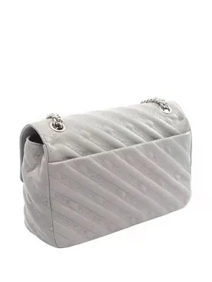 Balenciaga Leather Bb Round Charm Shoulder Bag