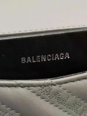 Balenciaga Leather Bb Round Charm Shoulder Bag