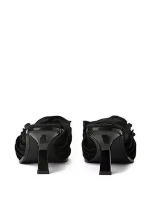 Karl Lagerfeld Karmel Hessian Sandals With Ruched Detailing
