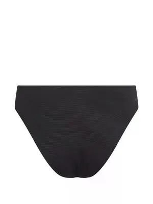 Karl Lagerfeld Textured Bikini Bottoms With Gold-tone Detailing