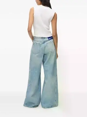 Karl Lagerfeld Wide Leg Panel Jeans