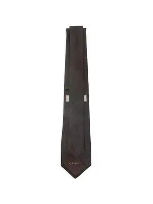 Canali Textured Neck Tie - Brown