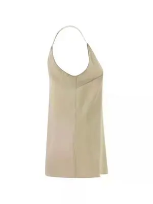 Brunello Cucinelli Stretch V-neck Silk Top