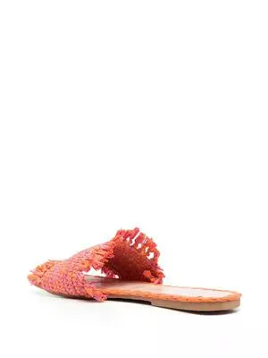 Manebí Woven Raffia Open-toe Slides