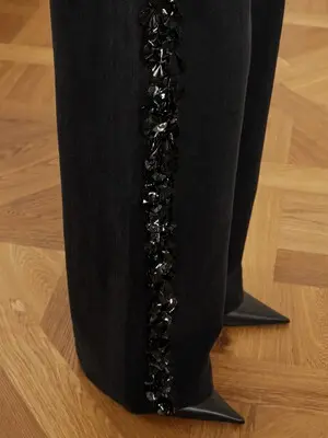 DIOTIMA Embellished Wide-leg Jeans