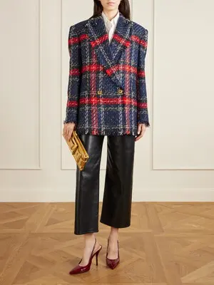 Balmain Checked Tweed Jacket