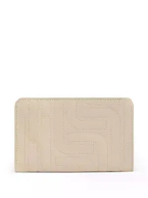 LANCEL Zipped Quilted Compact Wallet - Neutrals