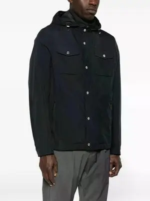 MOORER Hooded Jacket With Button Fastening