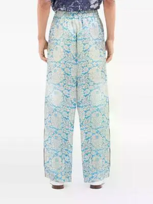 PIERRE-LOUIS MASCIA Floral Jacquard Trousers - Blue