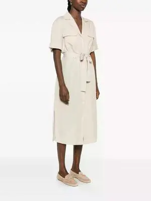 Gant Button-fastening Belted Midi Shirt Dress