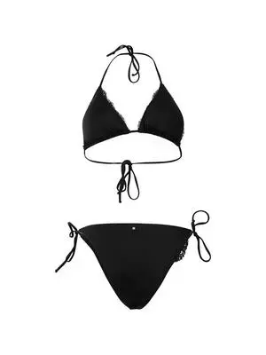 PARAMIDONNA Lace Trimmed Bikini - Black