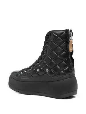 R13 Quilted High-top Platform Sneakers