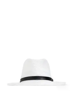 Emporio Armani Wide Brim Fedora Hat - White