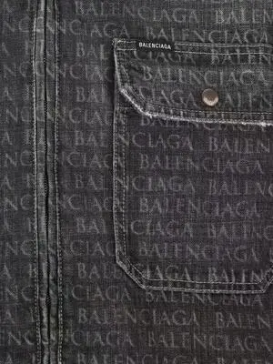 Balenciaga Logo Print Shirt Jacket