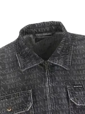 Balenciaga Logo Print Shirt Jacket