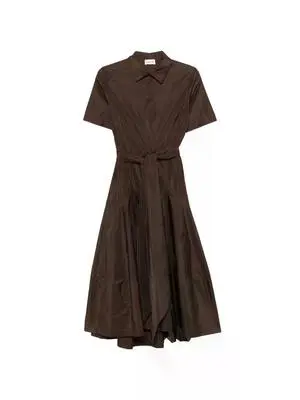 P.a.r.o.s.h Belted Shirt Dress - Brown