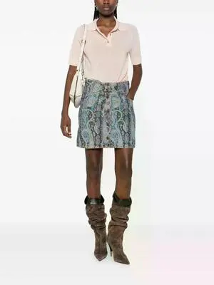 Etro Belted Paisley Print Mini Skirt