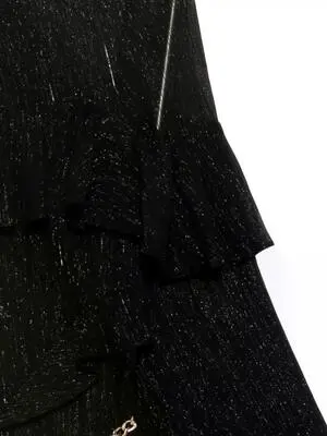 Michael Kors Ruffled Maxi Dress With Detachable Logo Chain