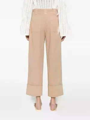TWINSET Logo Belt Tailored Trousers - Neutrals