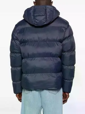 ARTE ANTWERP Quilted Hooded Zip-up Jacket - Blue