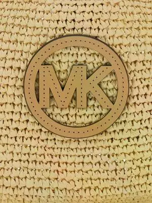 Michael Kors Logo Patch Woven Shoulder Bag