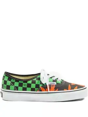 VANS X Valentino Garavani Vlogo Signature Checkerboard Print Sneakers - Green