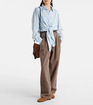 MARANT ETOILE Nadine Wide-leg Pants - Brown