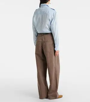 MARANT ETOILE Nadine Wide-leg Pants - Brown