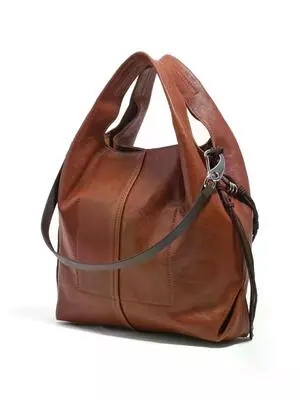 Bimba Y Lola Medium Braided Leather Shoulder Bag - Brown
