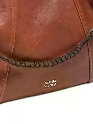 Bimba Y Lola Medium Braided Leather Shoulder Bag - Brown