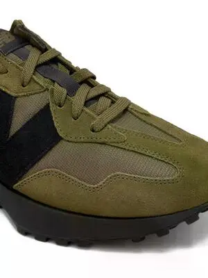 NEW BALANCE 327 Panelled Logo Sneakers - Brown