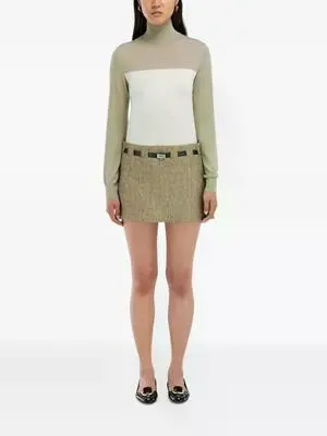 FERRAGAMO Gancini Buckle Pleated Mini Skirt