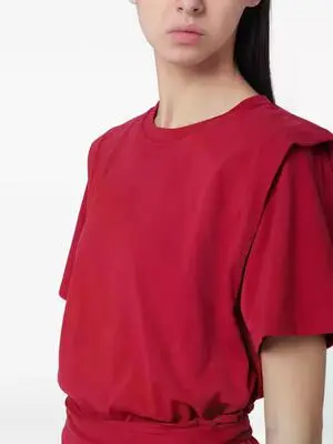Isabel Marant Étoile Short Sleeve Crew Neck T-shirt With Structured Shoulders