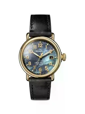 Shinola Runwell 36mm Watch With Dial And Date Window - Grey