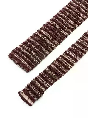 ALYSI Knitted Striped Tie