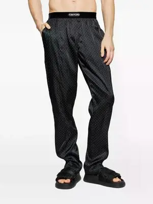 TOM FORD Polka-dot Pajama Bottoms - Black