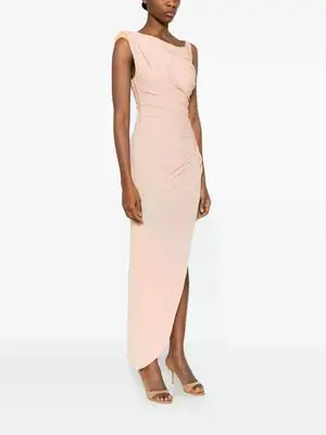 Elisabetta Franchi Crêpe Jersey Asymmetrical Midi Dress