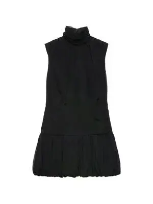 MSGM Funnel-neck Mini Dress - Black