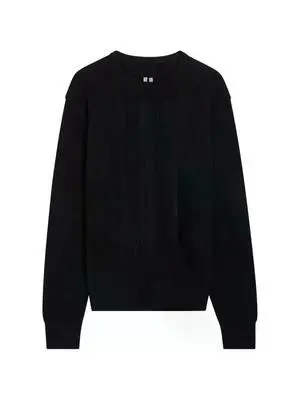 Rick Owens Ribbed Knit Sweater - Black