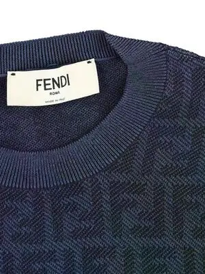 Fendi Jacquard Ribbed Wool T-shirt
