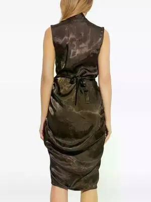 Rick Owens V-neck Draped Midi Dress