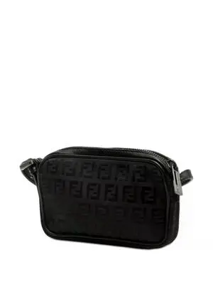 Fendi Mini Zucchino Canvas Zip Crossbody Bag