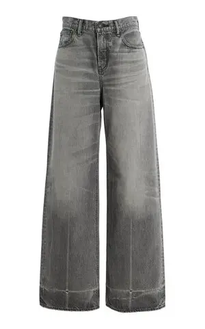 Moussy Vintage Paseo Rigid Super-wide Jeans - Black