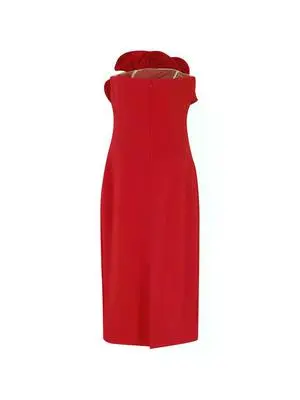 Magda Butrym Strapless Twisted Detail Midi Dress