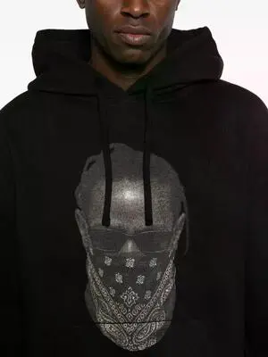 IH NOM UH NIT Graphic Print Drawstring Hoodie - Black
